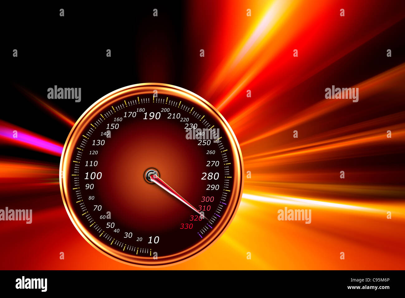 acceleration speed motion on night road Stock Photo - Alamy