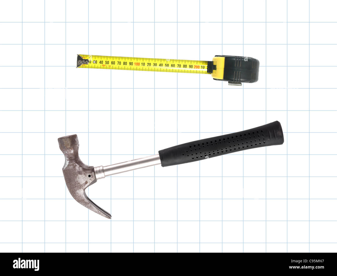 Tools isolated against a white background Stock Photo - Alamy