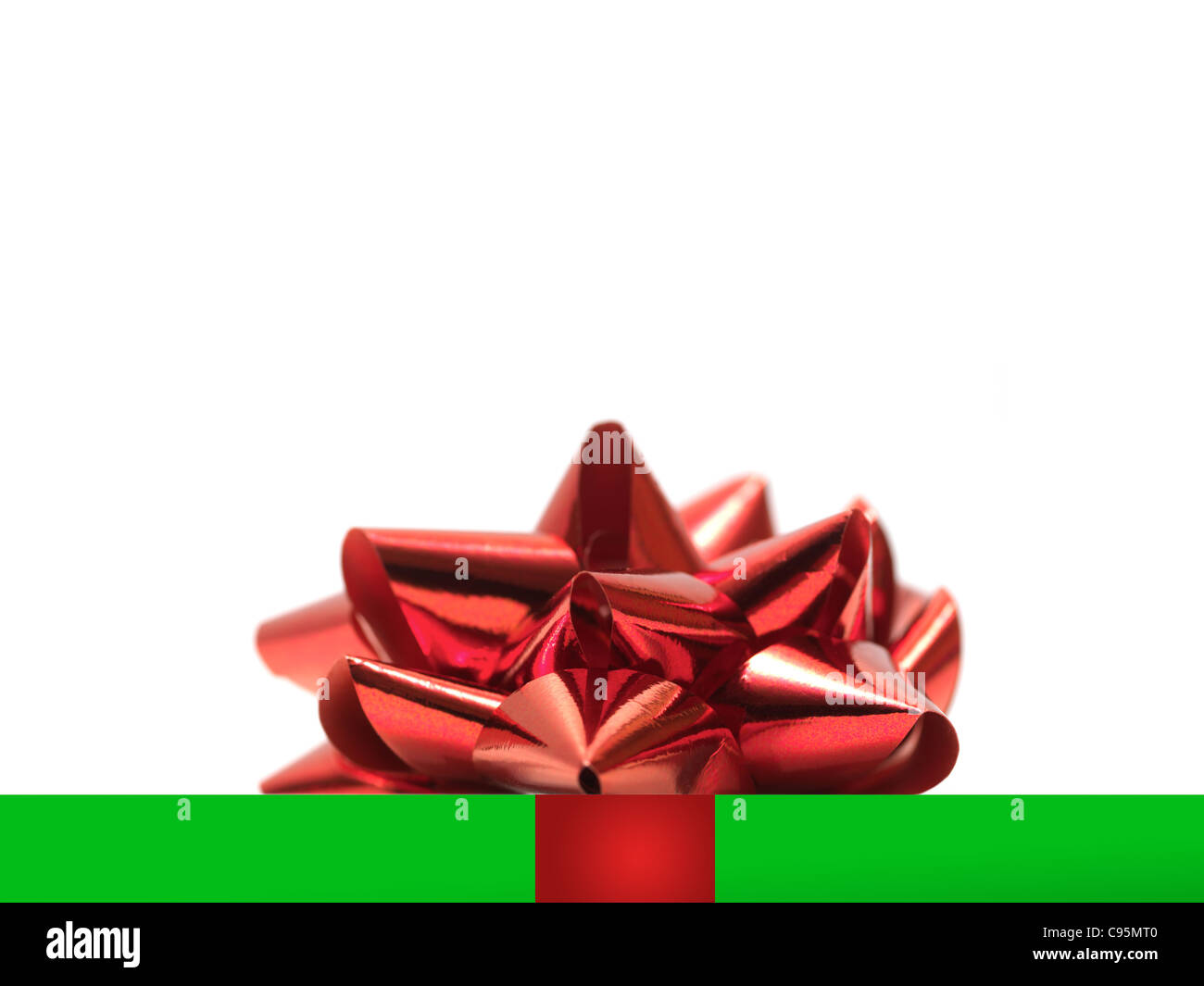 Christmas gift wrapping isolated against a white background Stock Photo ...