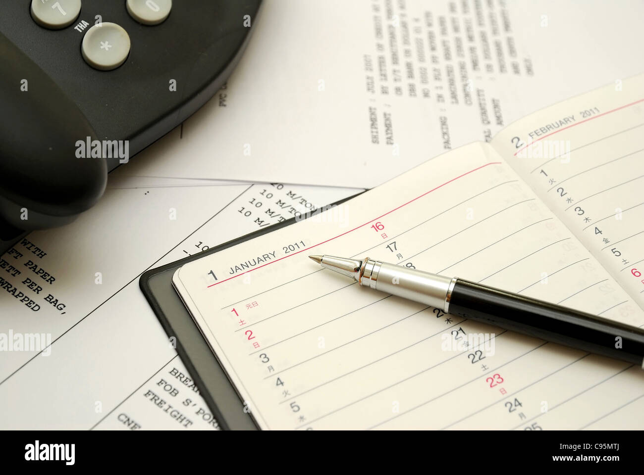 Pen on Japanese diary signifying generic business concepts Stock Photo ...