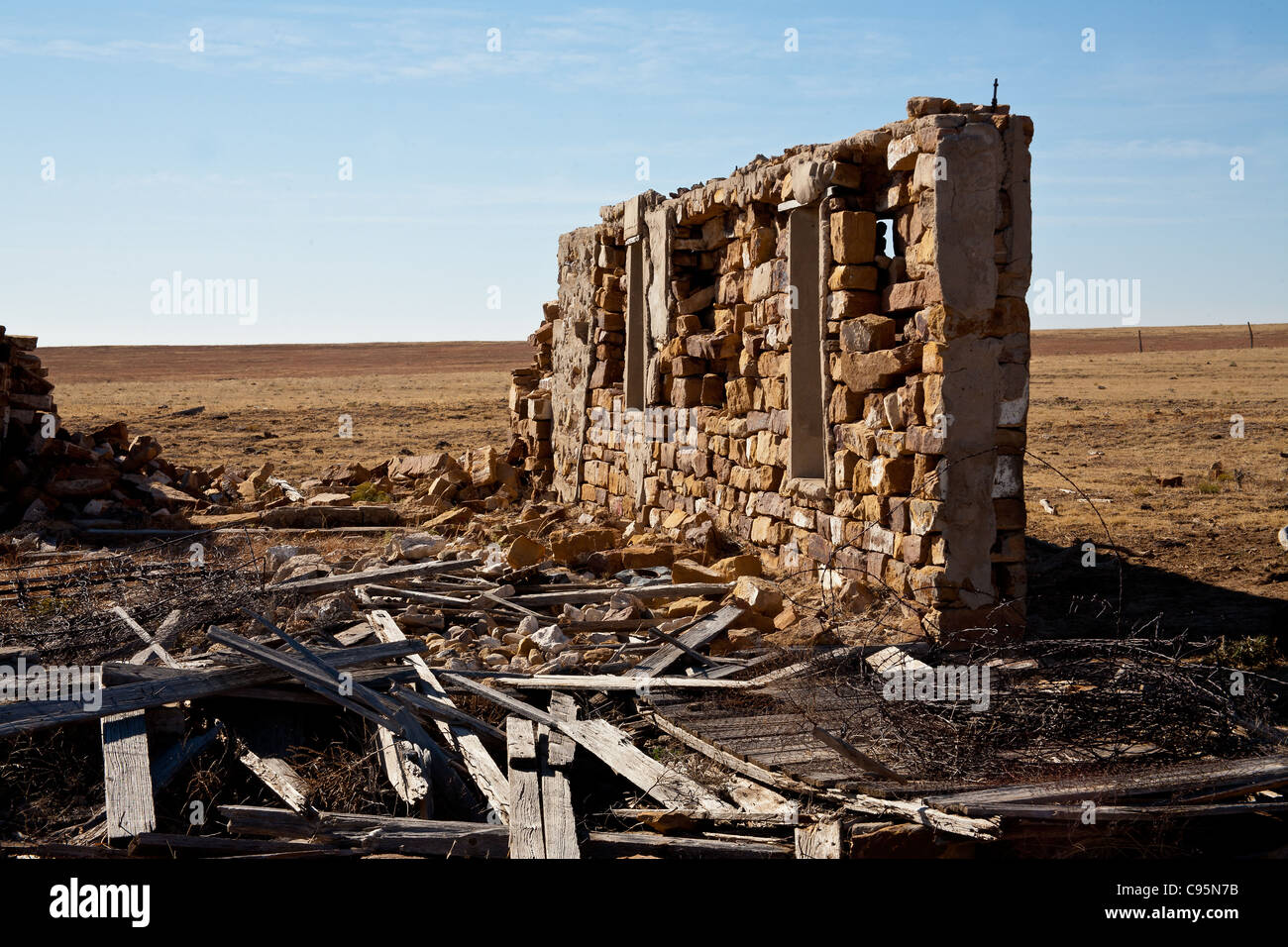 Stone Wall of Ruins Stock Photo - Alamy