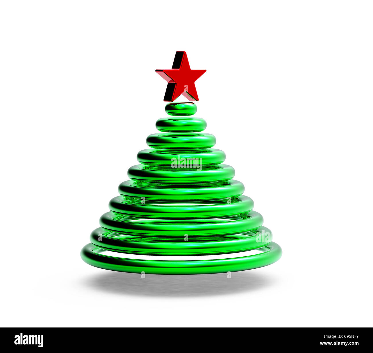 Green 3d Fur tree on white Stock Photo - Alamy