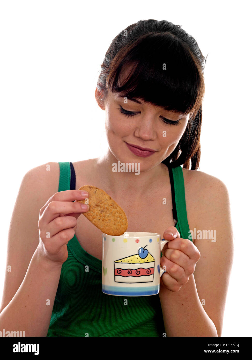 Young Woman Drinking Tea. Model Released Stock Photo - Alamy