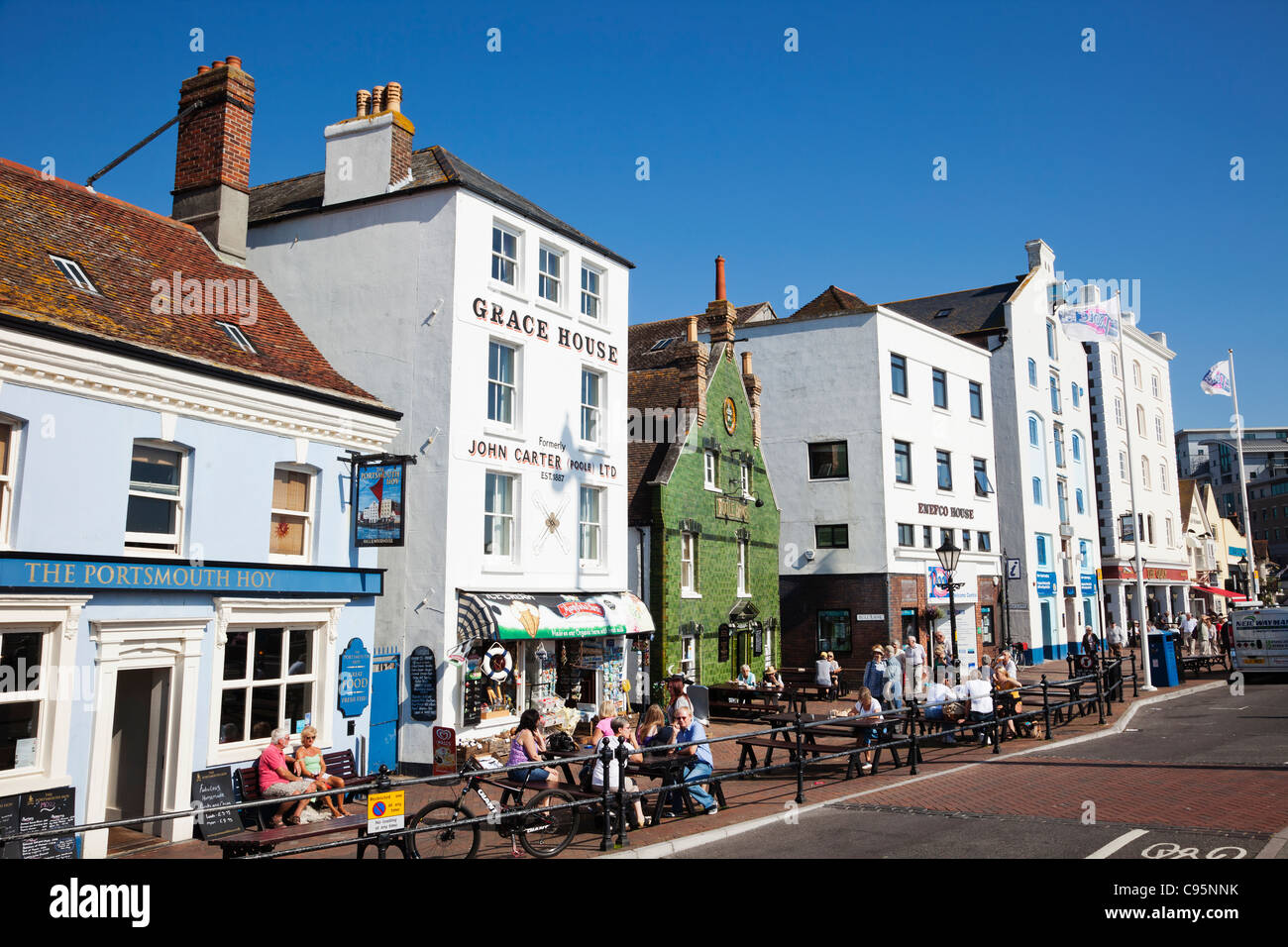 England, Dorset, Poole, Poole Quay, Waterfront Pubs Stock Photo - Alamy