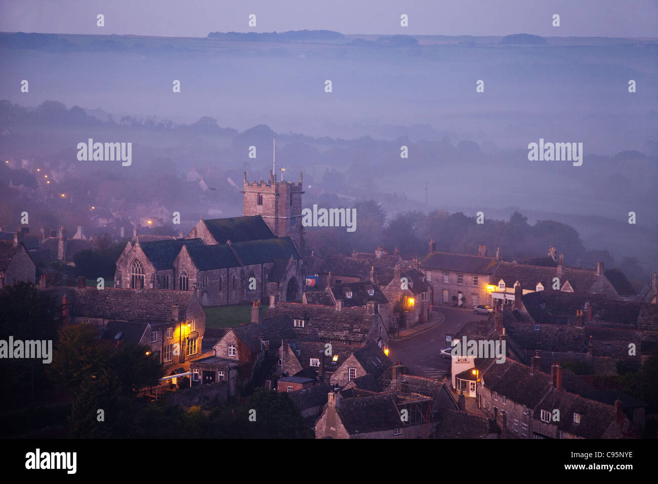 England, Dorset, Corfe Castle Town Stock Photo - Alamy