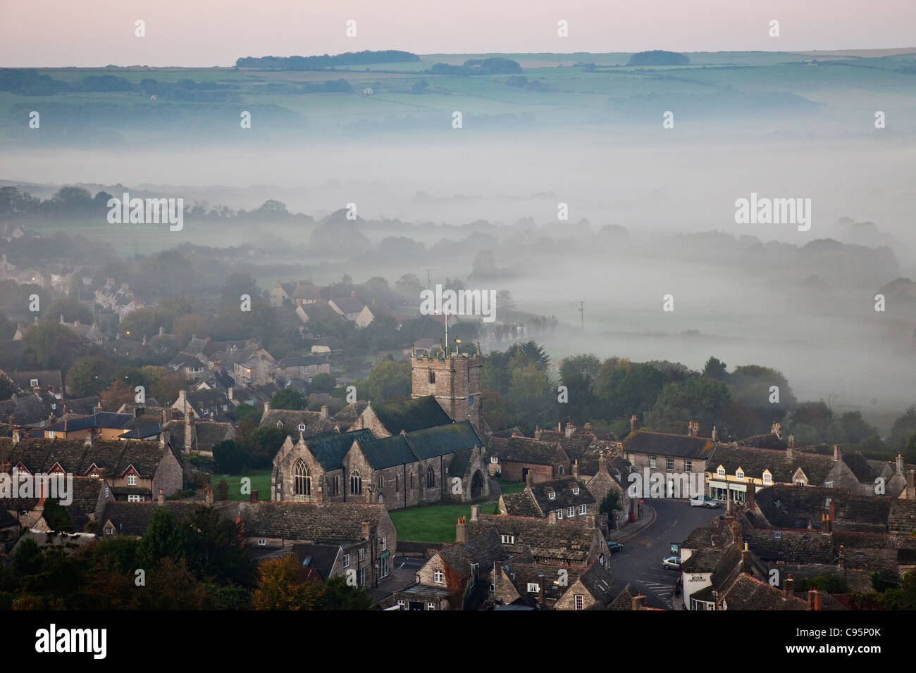 England, Dorset, Corfe Castle Town Stock Photo - Alamy