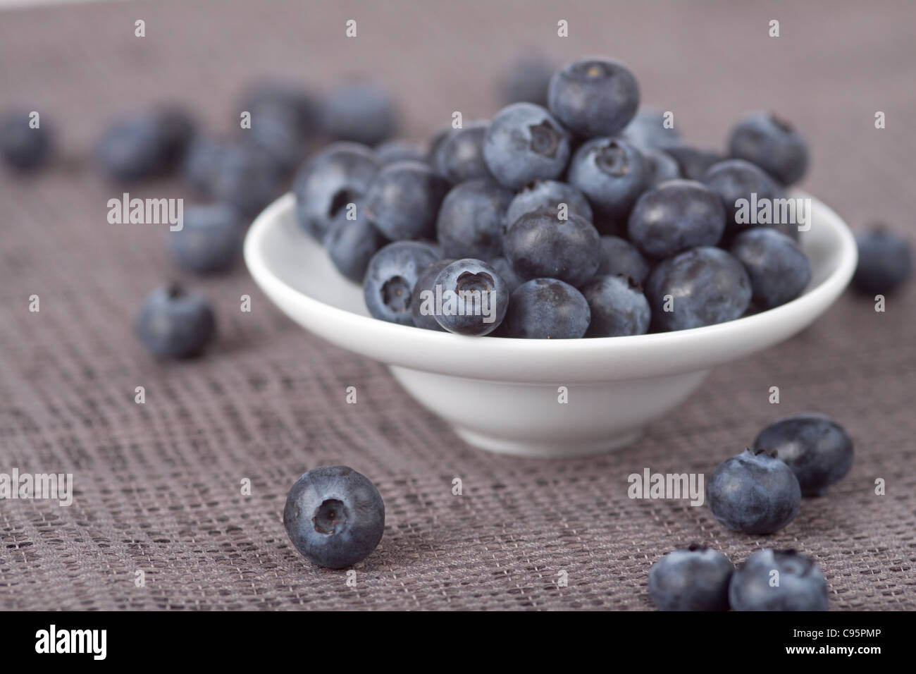 Blueberries on a plate Stock Photo - Alamy