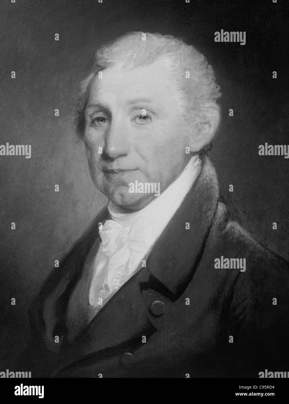 Vintage portrait of James Monroe (1758 - 1831) - the fifth US President ...