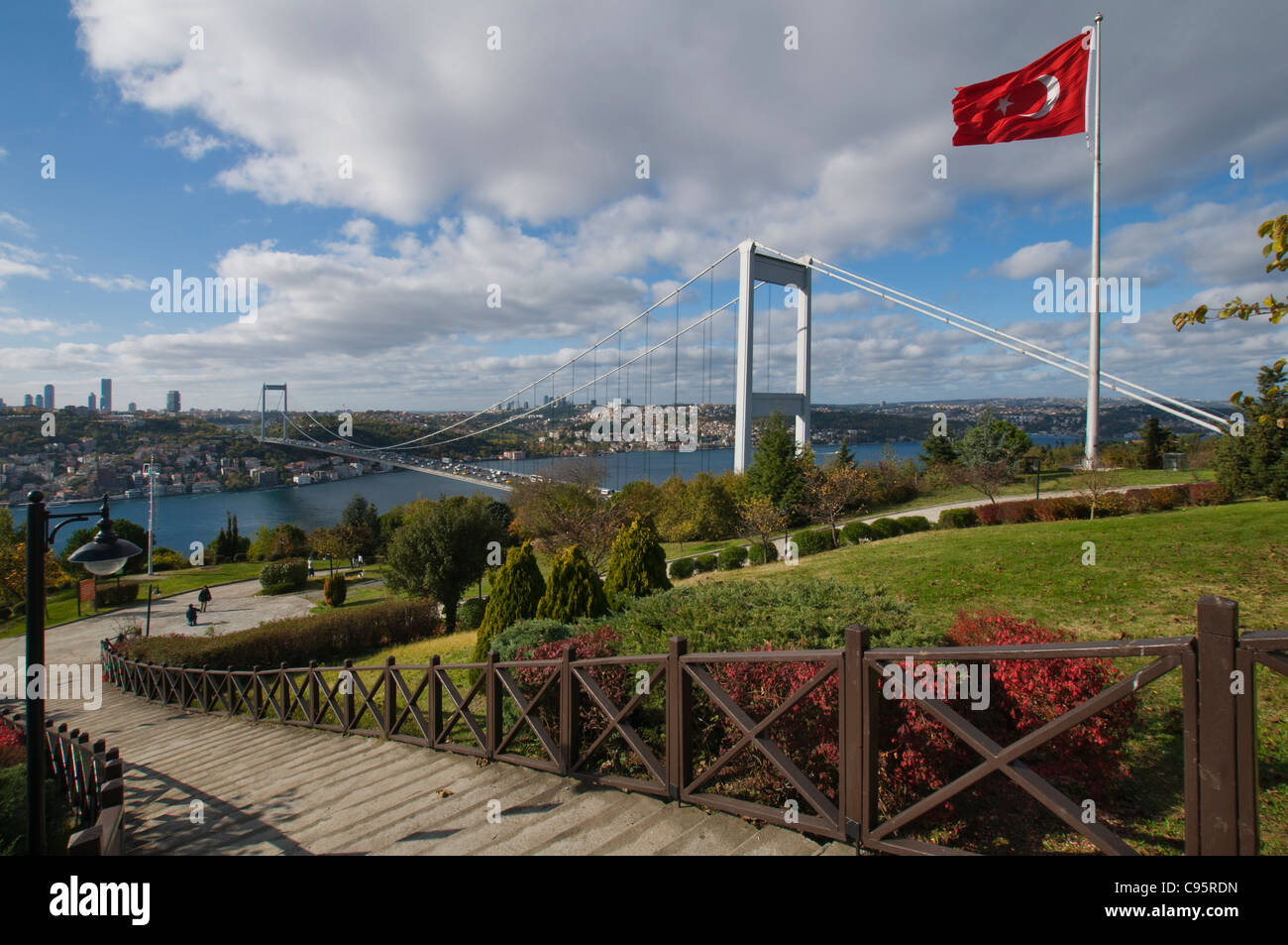 The Fatih Sultan Mehmet Bridge, also known as the Second Bosphorus ...
