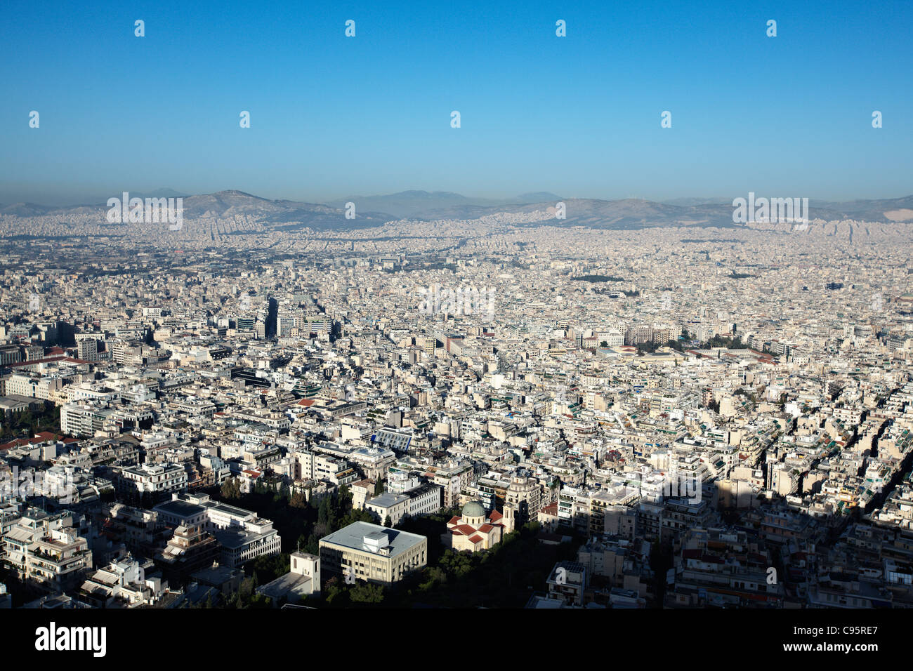 View of Athens (capital of Greece) from Mount Lycabettus (Lykavittos ...