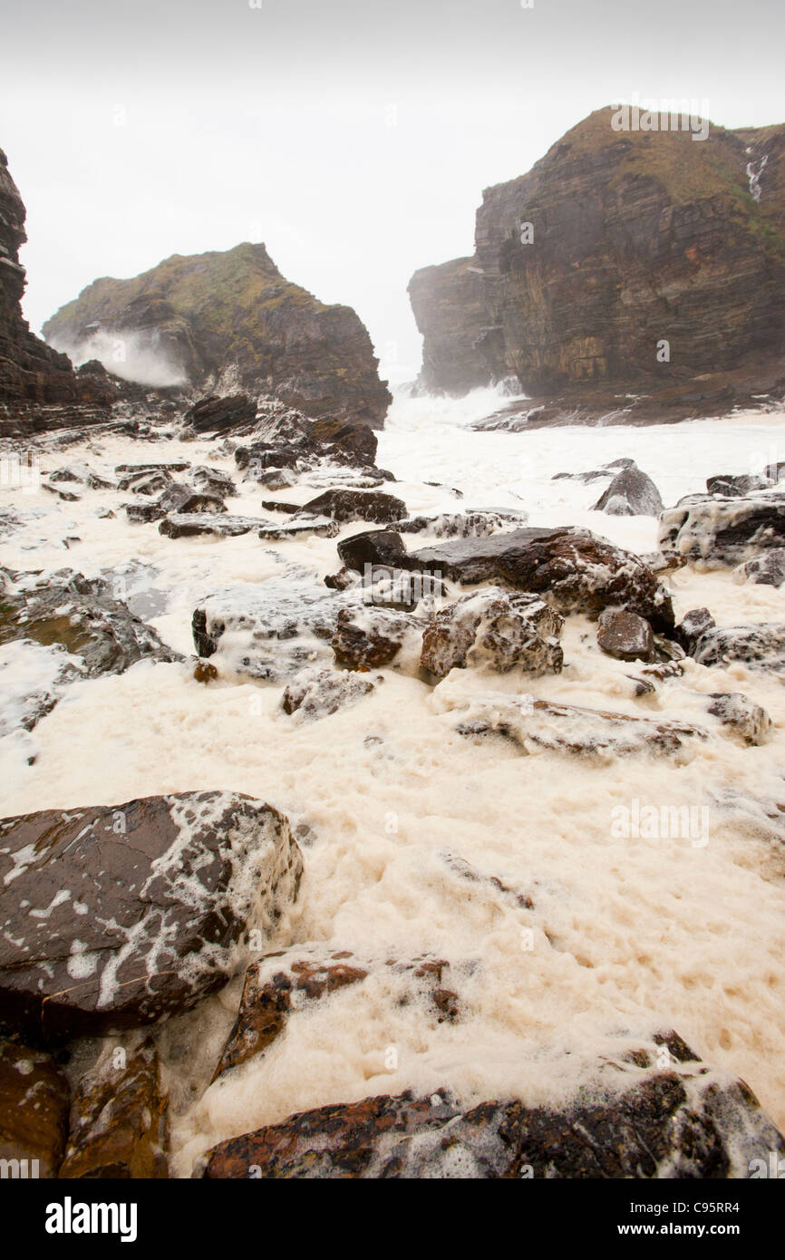 Extreme stormy weather at Deerness on Orkney Mainland, Scotland, UK ...