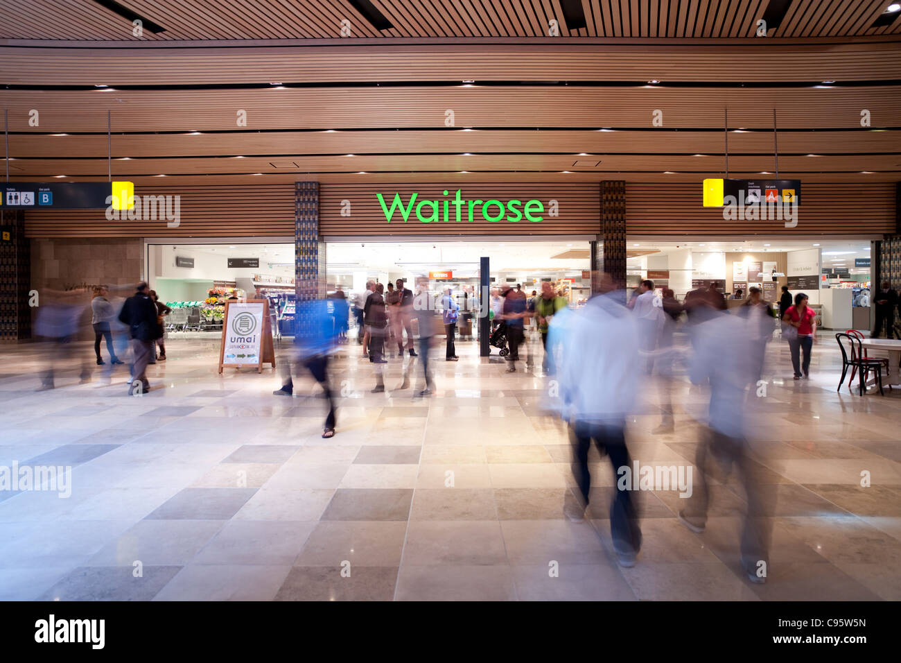 Busy Shoppers at Waitrose Food Store Stratford London Stock Photo - Alamy
