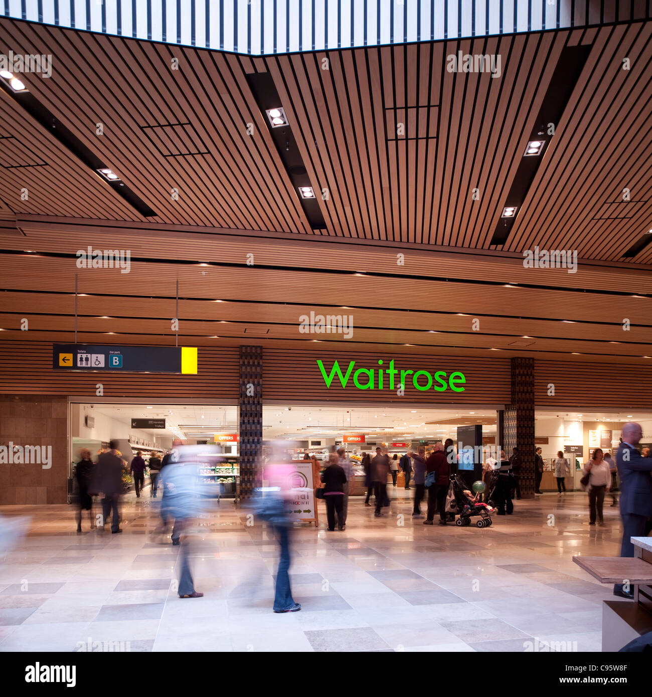 Busy Shoppers at Waitrose Food Store Stratford London Stock Photo - Alamy