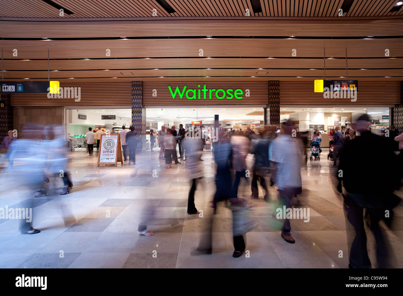 Busy Shoppers at Waitrose Food Store Stratford London Stock Photo - Alamy