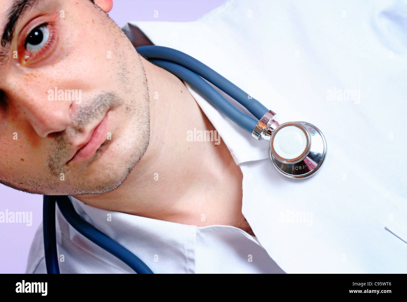 Portrait of a young doctor with stethoscope Stock Photo - Alamy