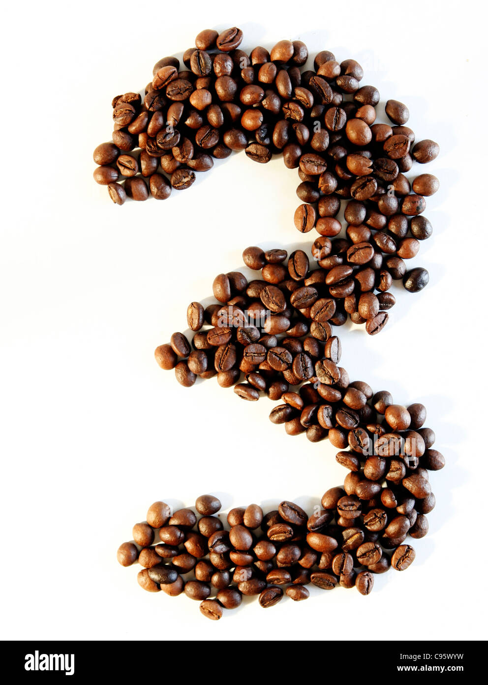 Numbers made from coffee beans Stock Photo - Alamy
