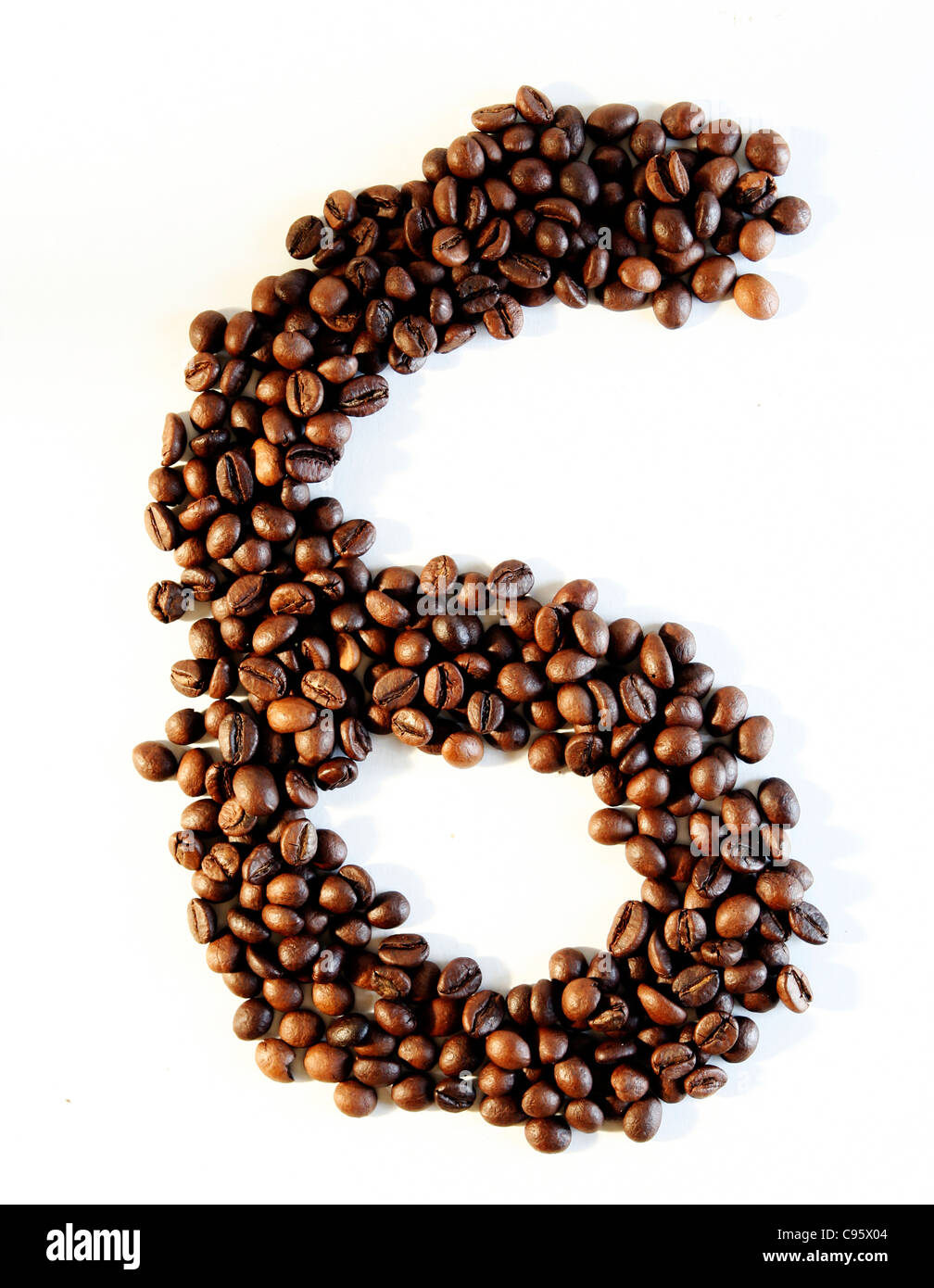 Numbers made from coffee beans Stock Photo - Alamy