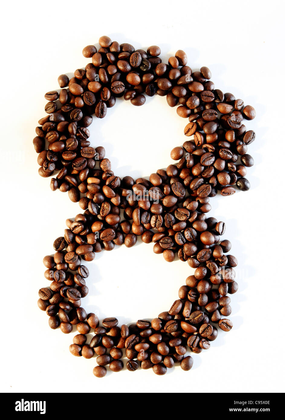 Numbers made from coffee beans Stock Photo - Alamy