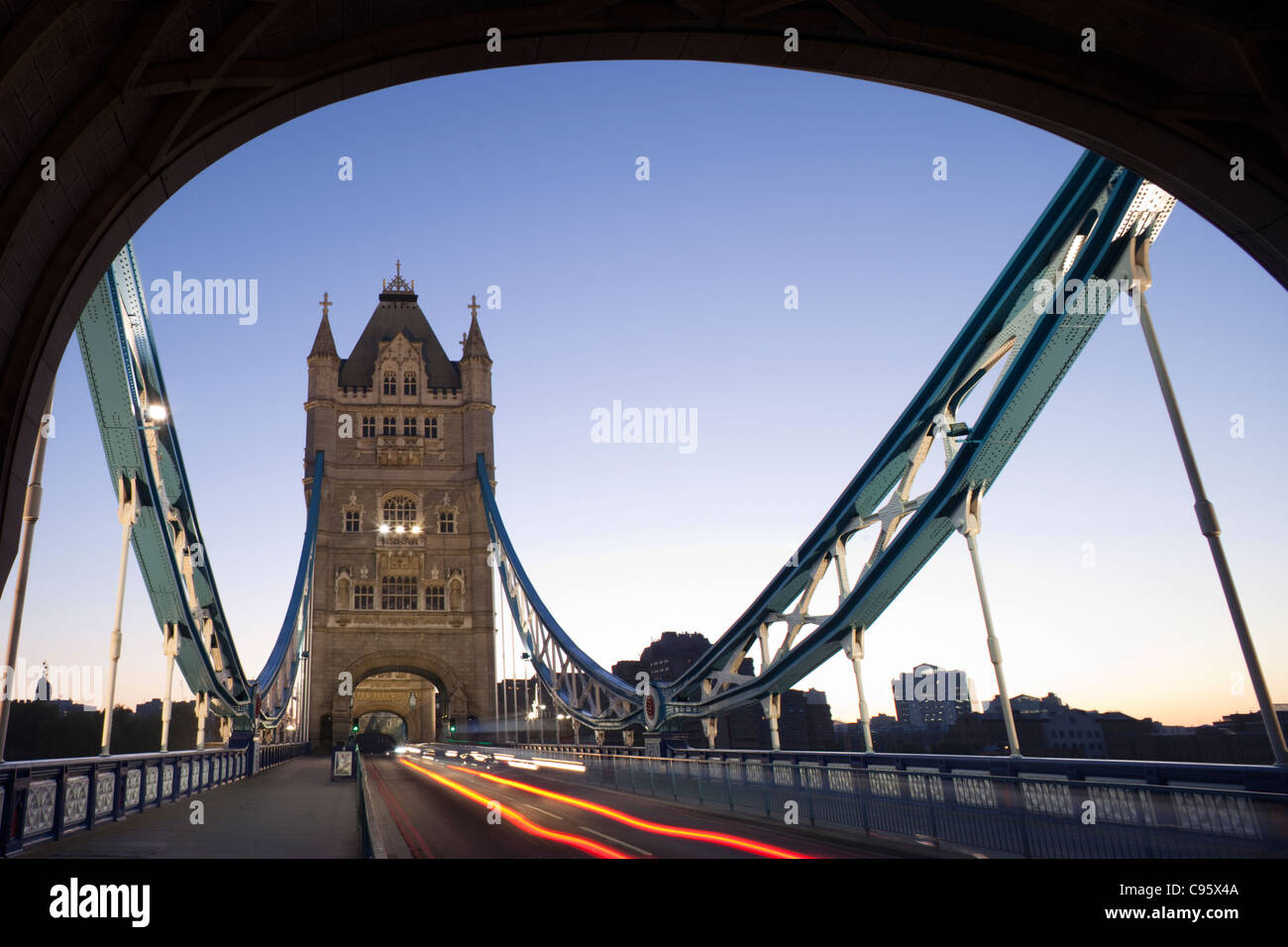 England, London, Tower Bridge at dusk Stock Photo - Alamy