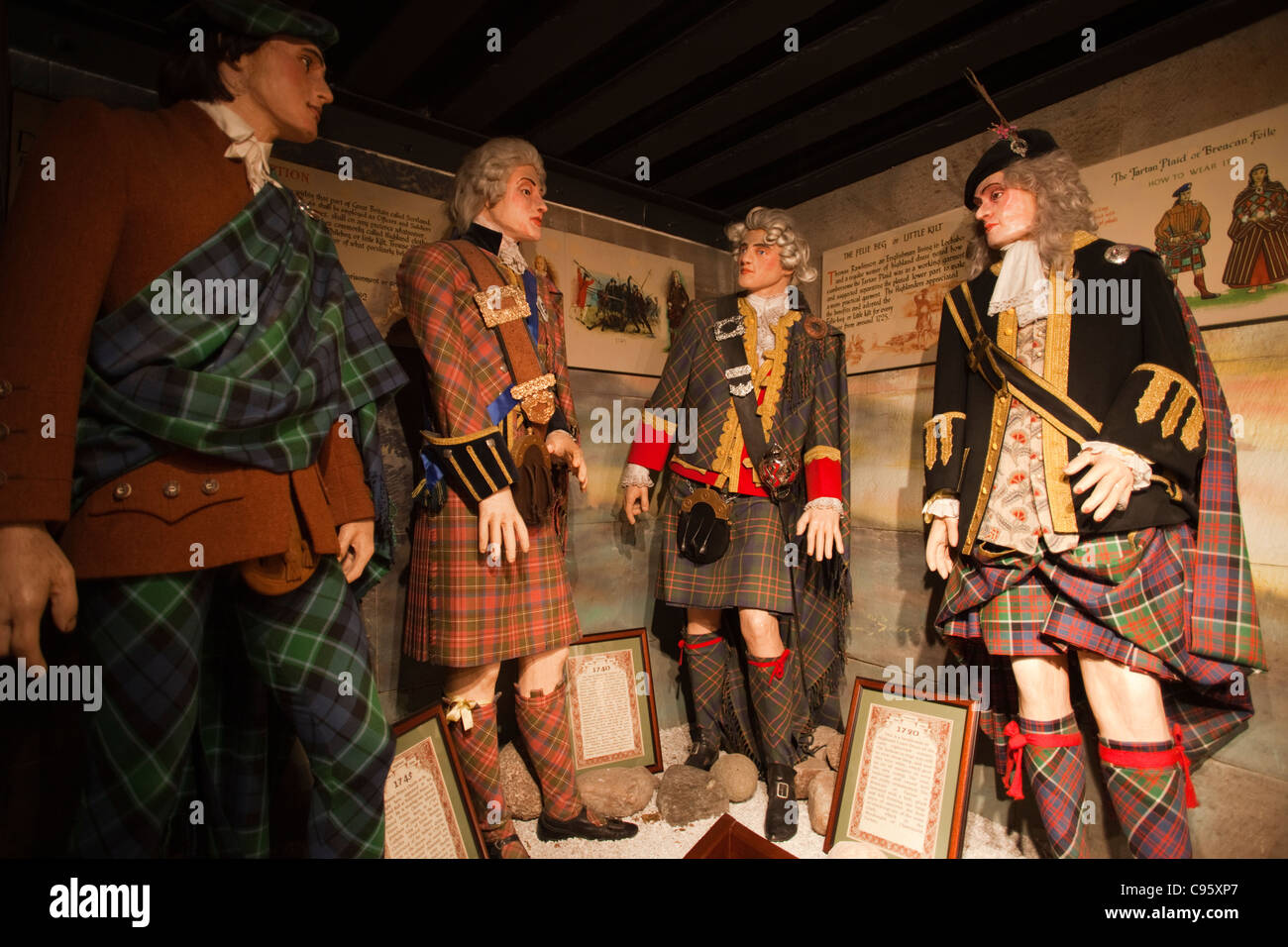 Scotland, Edinburgh, Exhibit of Traditional Highland Costume in the ...