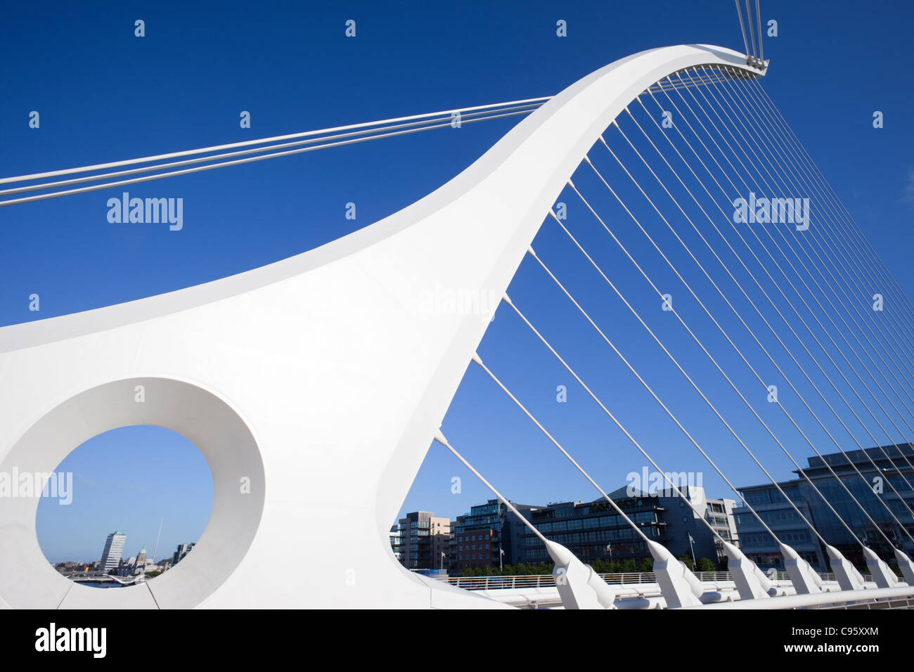 Republic of Ireland, Dublin, The Samuel Beckett Bridge, Designer and ...