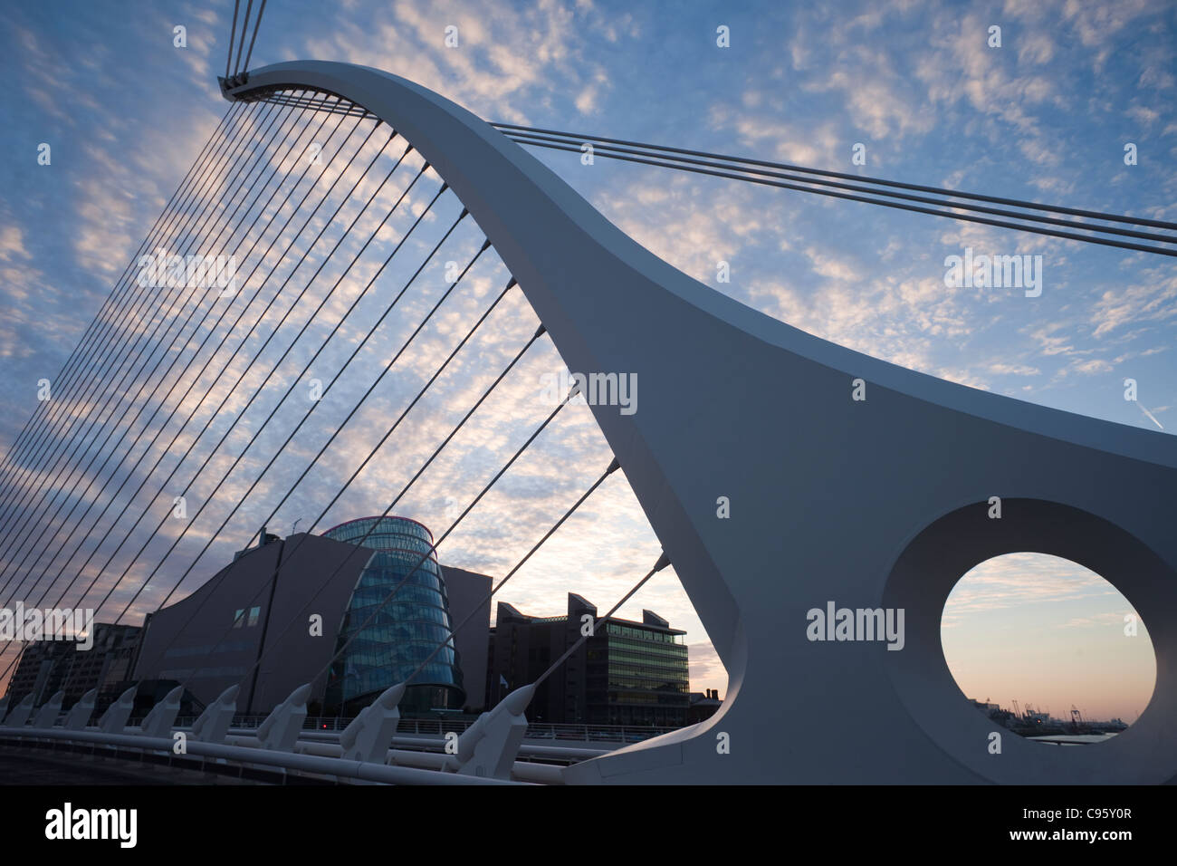 Republic of Ireland, Dublin, The Samuel Beckett Bridge, Designer and ...