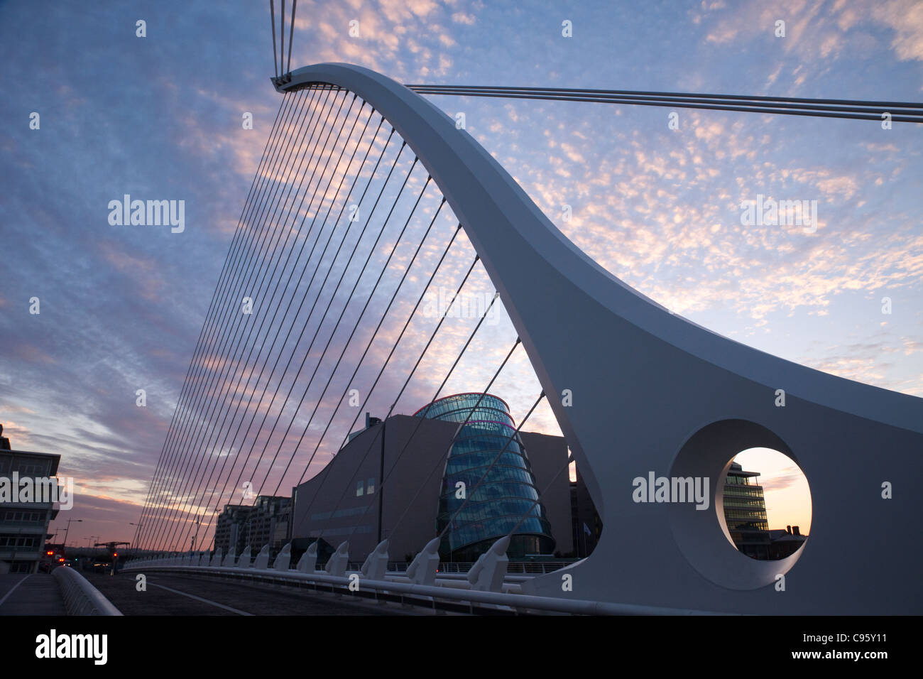 Republic of Ireland, Dublin, The Samuel Beckett Bridge, Designer and ...