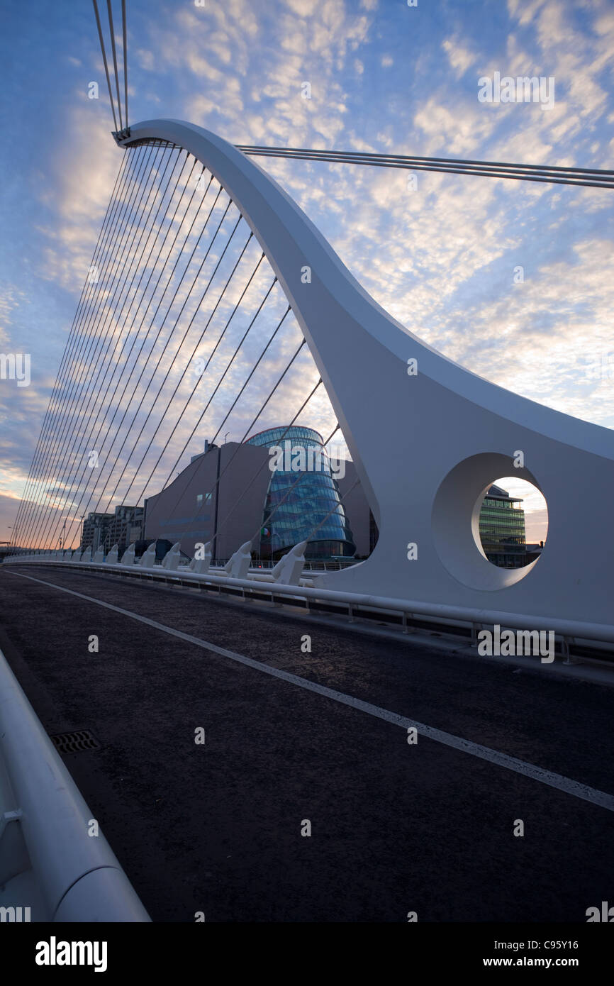 Republic of Ireland, Dublin, The Samuel Beckett Bridge, Designer and ...