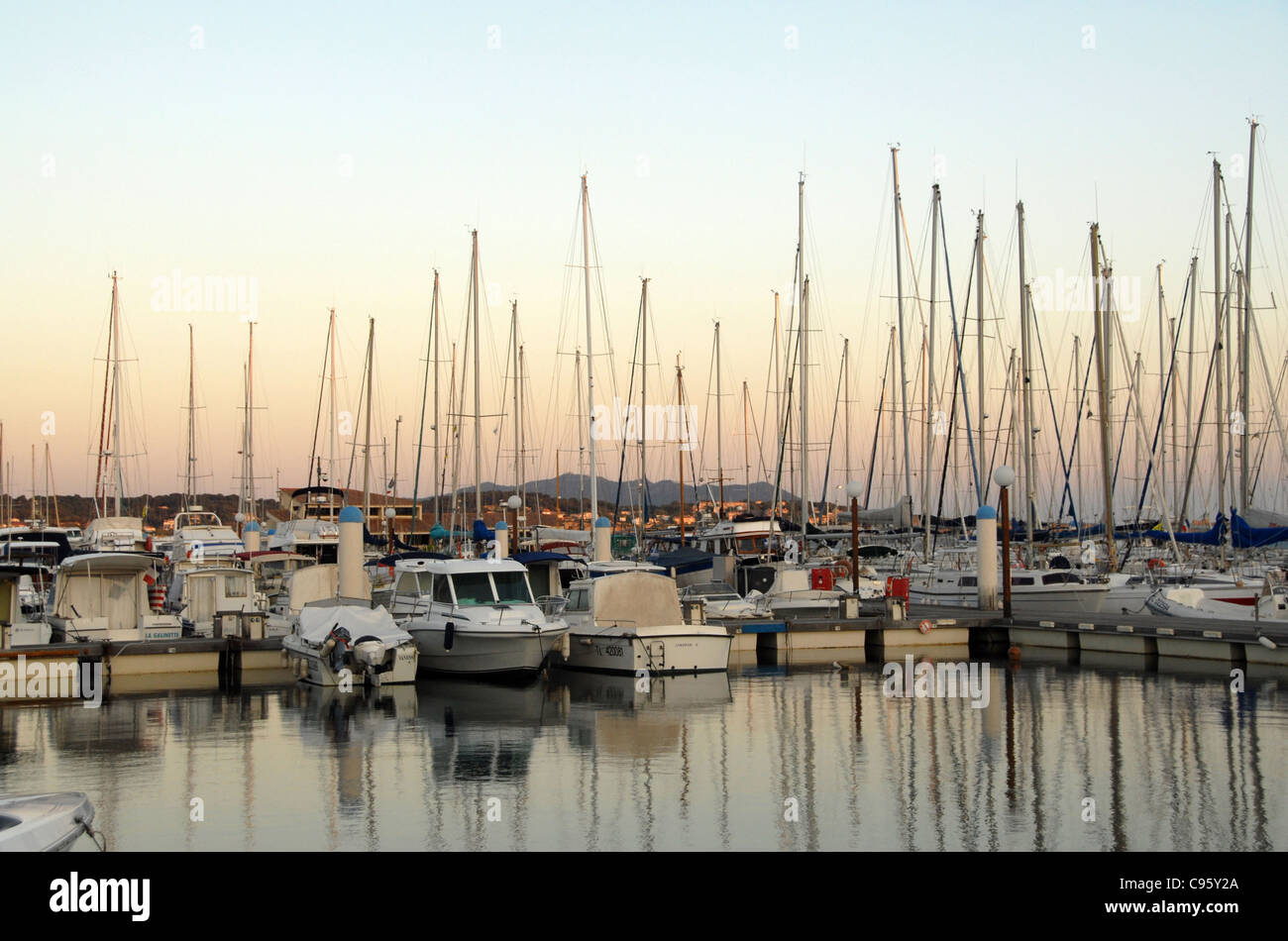 Marina, of the Mediterranean port of Bandol in the department Var of ...