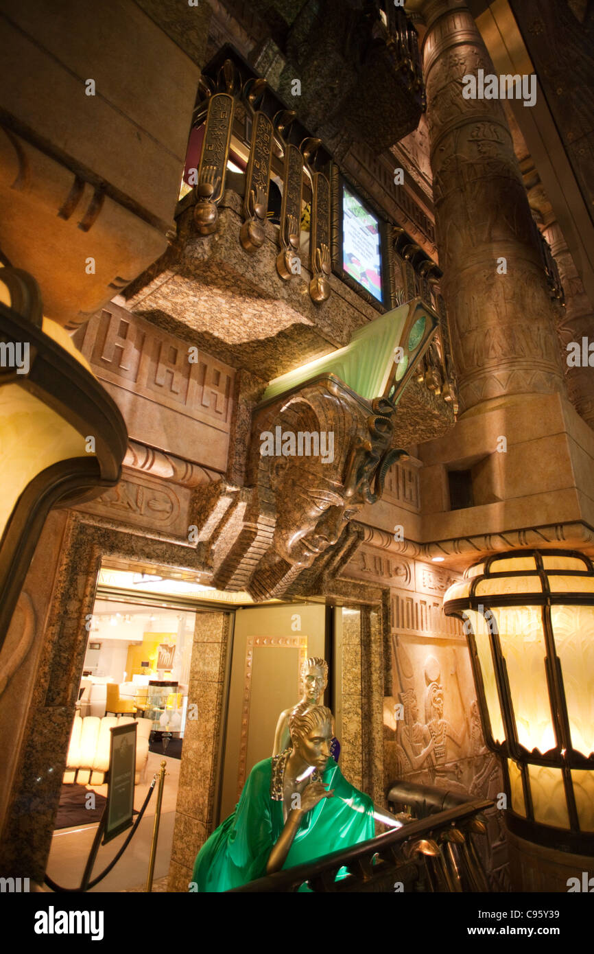 England, London, Kensington, Harrods, Egyptian Staircase Stock Photo ...