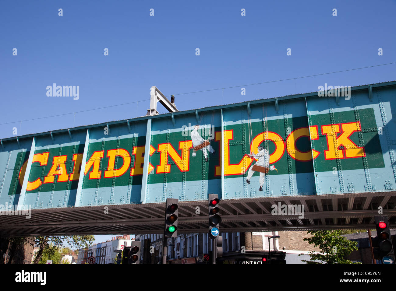 England, London, Camden, Camden Lock Sign Stock Photo - Alamy
