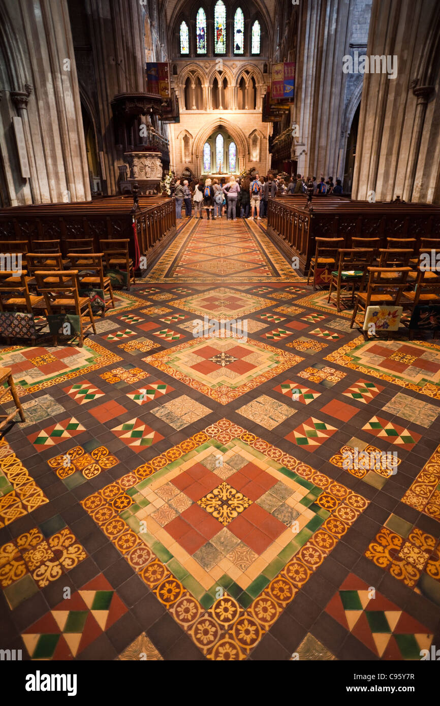 Republic of Ireland, Dublin, Interior of St.Patrick's Cathedral Stock ...