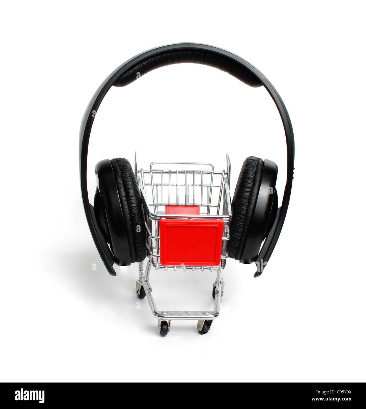 A miniature shopping trolley in studio Stock Photo - Alamy