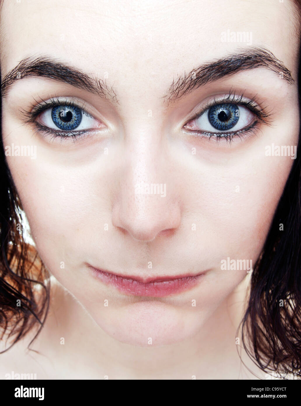 Young and beauty woman looking at you Stock Photo - Alamy