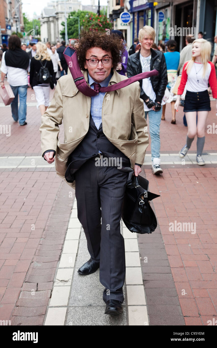 Republic of Ireland, Dublin, Grafton Street, Human Statue Street ...