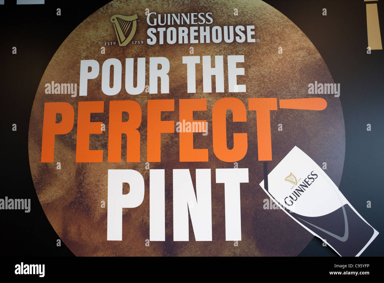 Republic of Ireland, Dublin, Sign in the Guinness Storehouse Stock ...