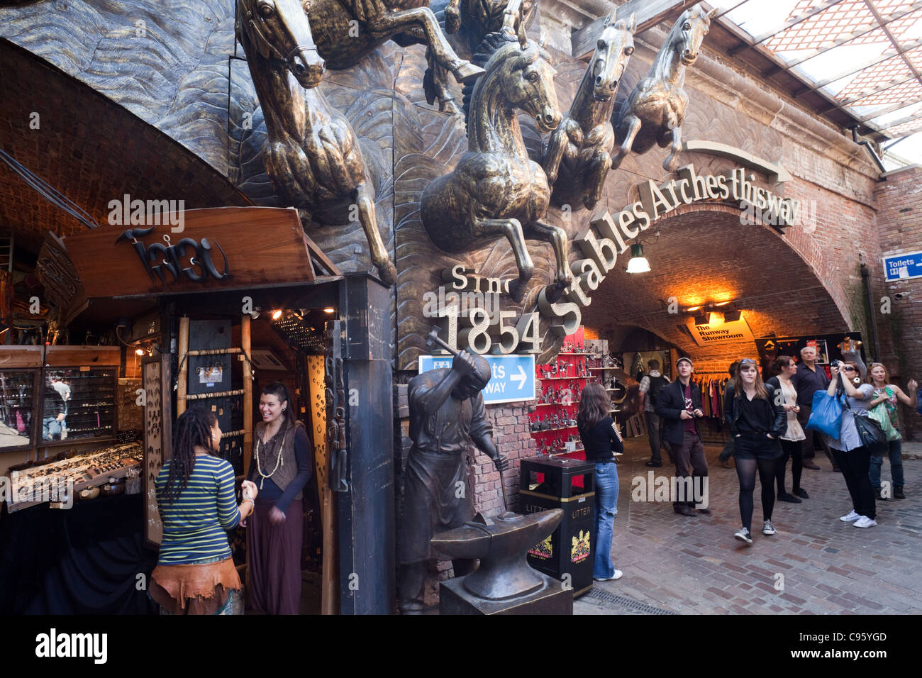 England, London, Camden, Camden Market, The Stables Shopping Arcade ...