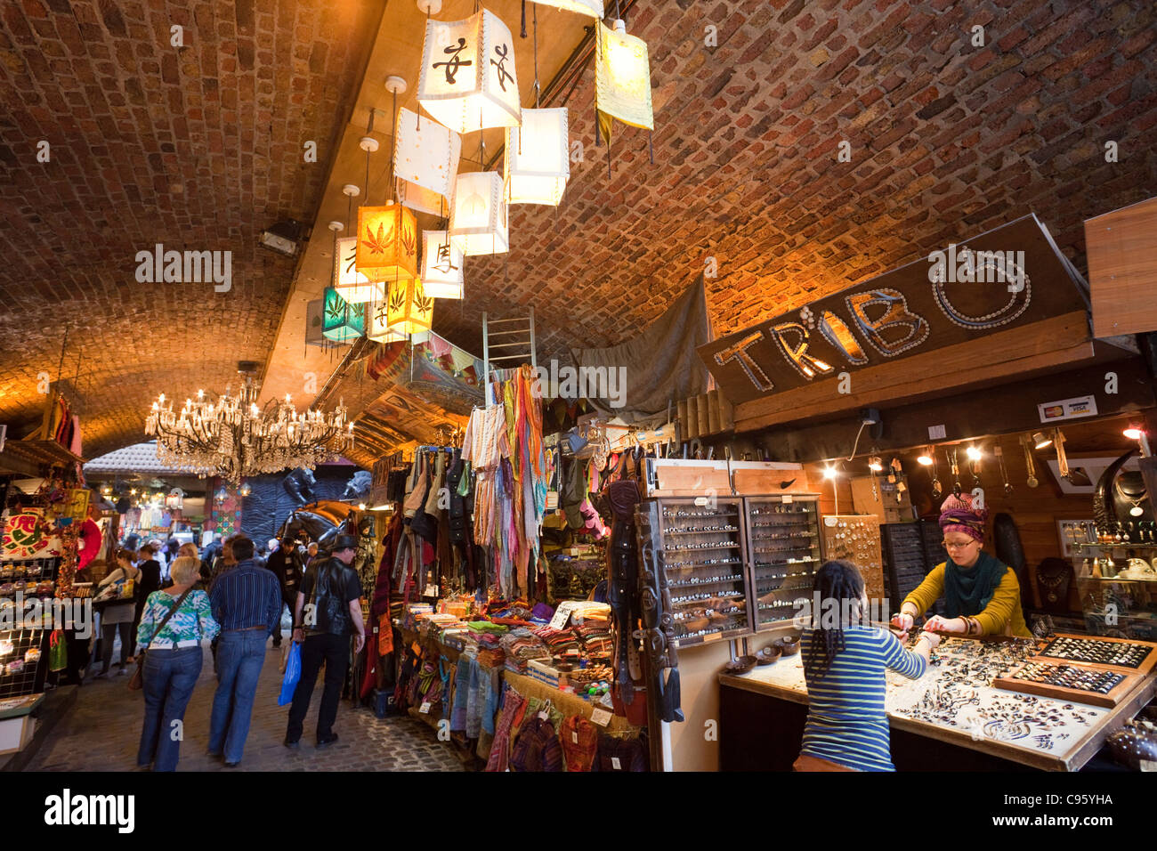 England, London, Camden, Camden Market, The Stables Shopping Arcade ...