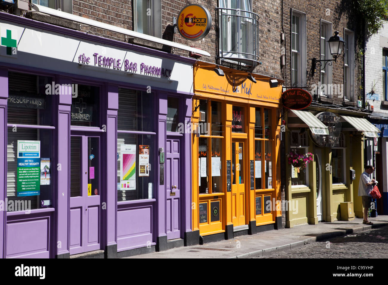 Republic of Ireland, Dublin, Street Scene in Temple Bar Area Stock ...