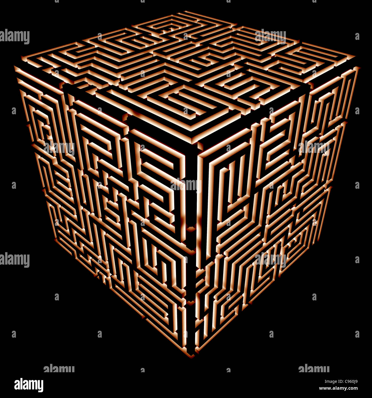Maze computer artwork Stock Photo - Alamy
