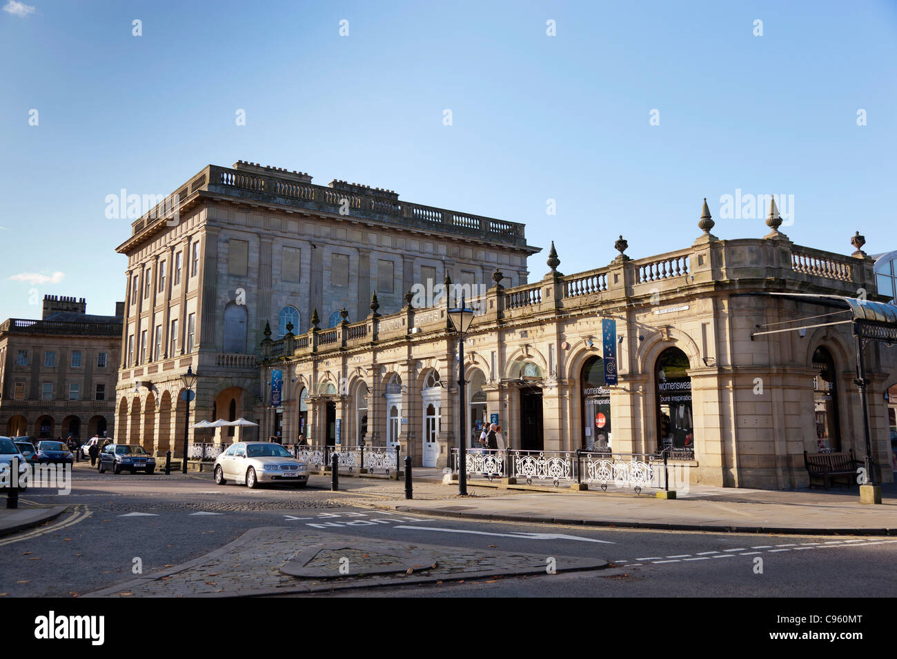 Buxton baths now a shopping arcade Stock Photo - Alamy