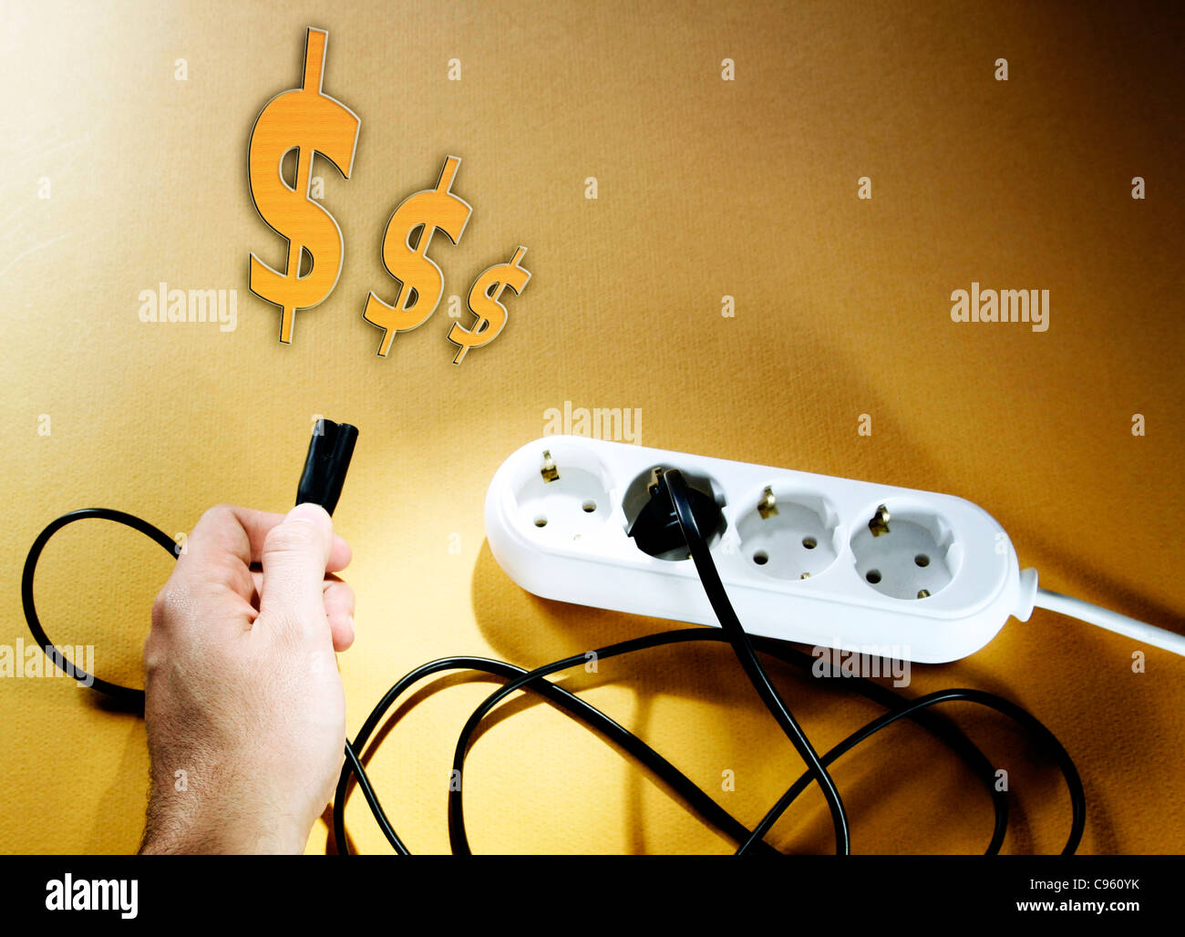 White outlet on background. Great details and colors Stock Photo - Alamy