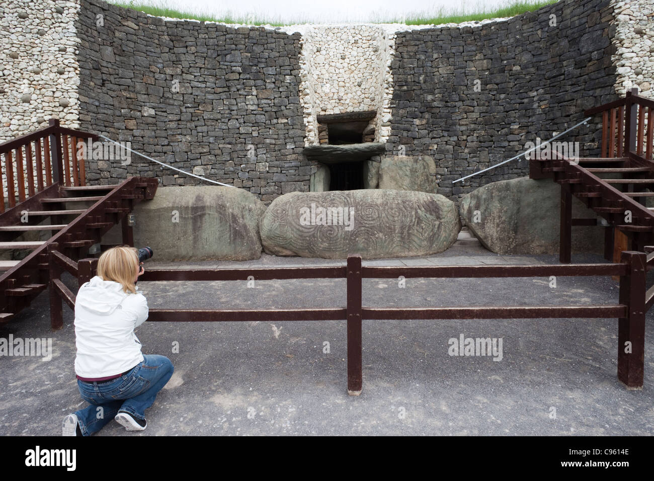 Republic of Ireland, County Meath, Newgrange Megalithic Tomb Stock ...