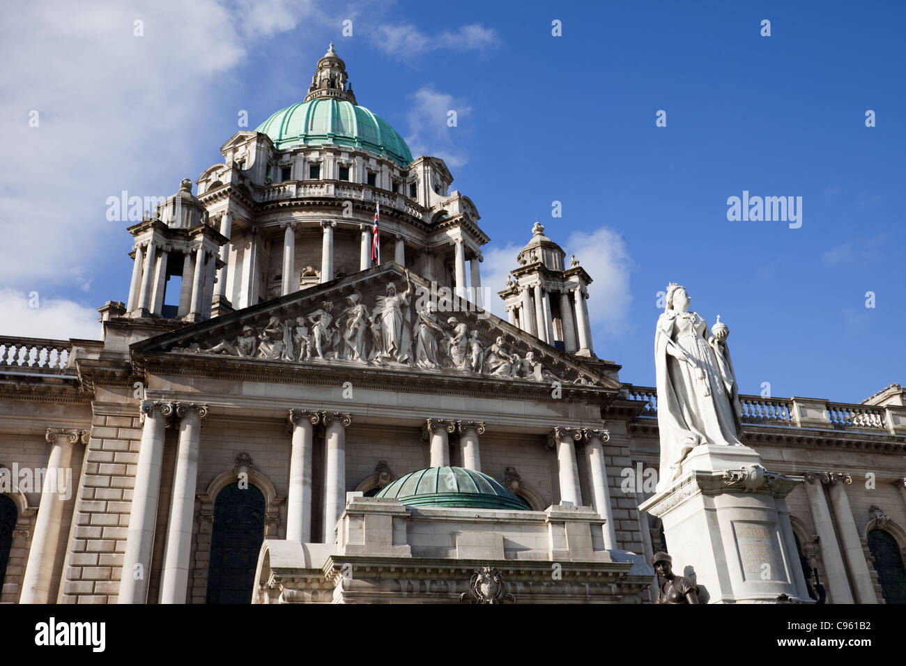Northern Ireland, Belfast, Donegall Square, Belfast City Hall Stock ...