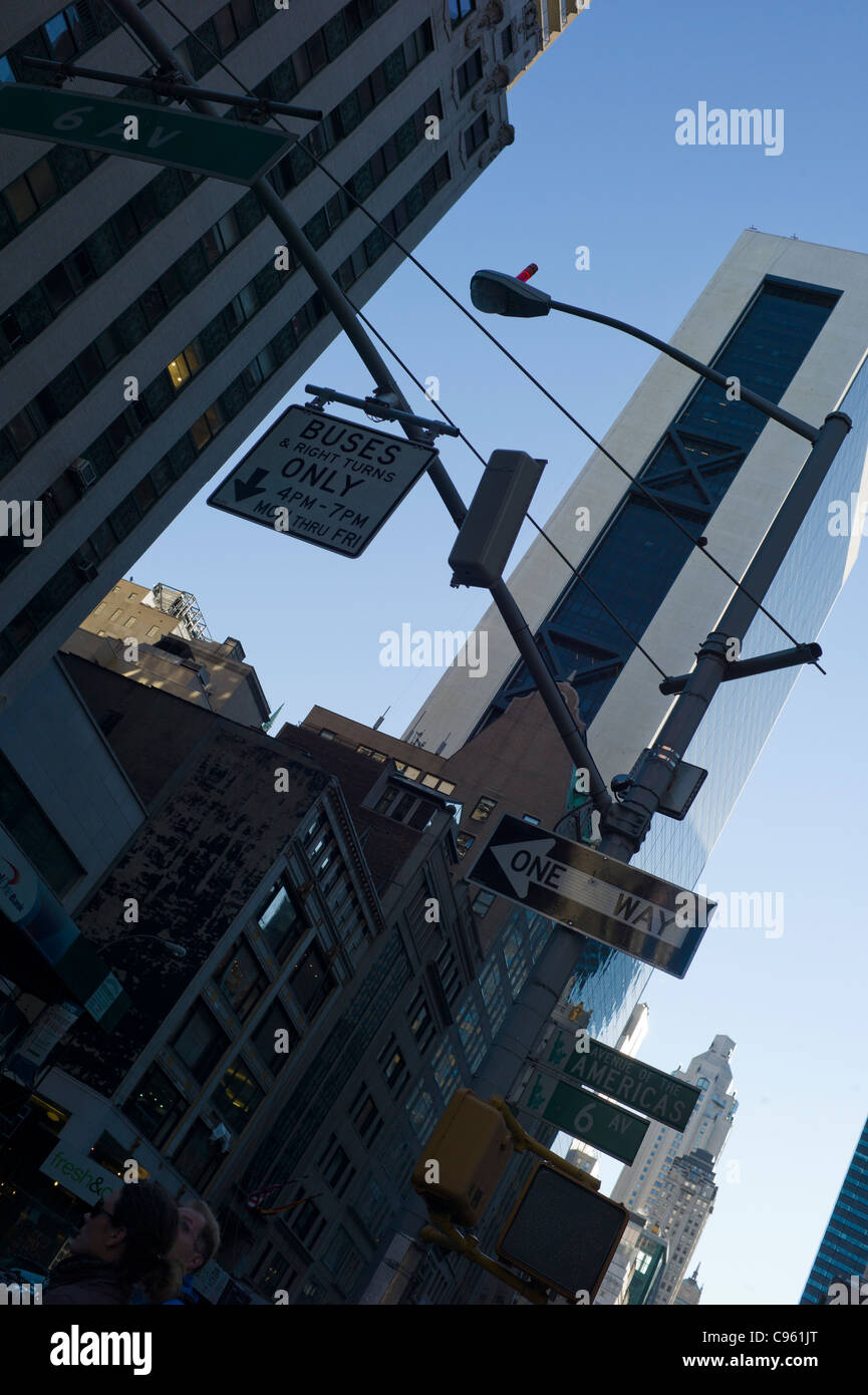 Street Signs with buildings Stock Photo - Alamy