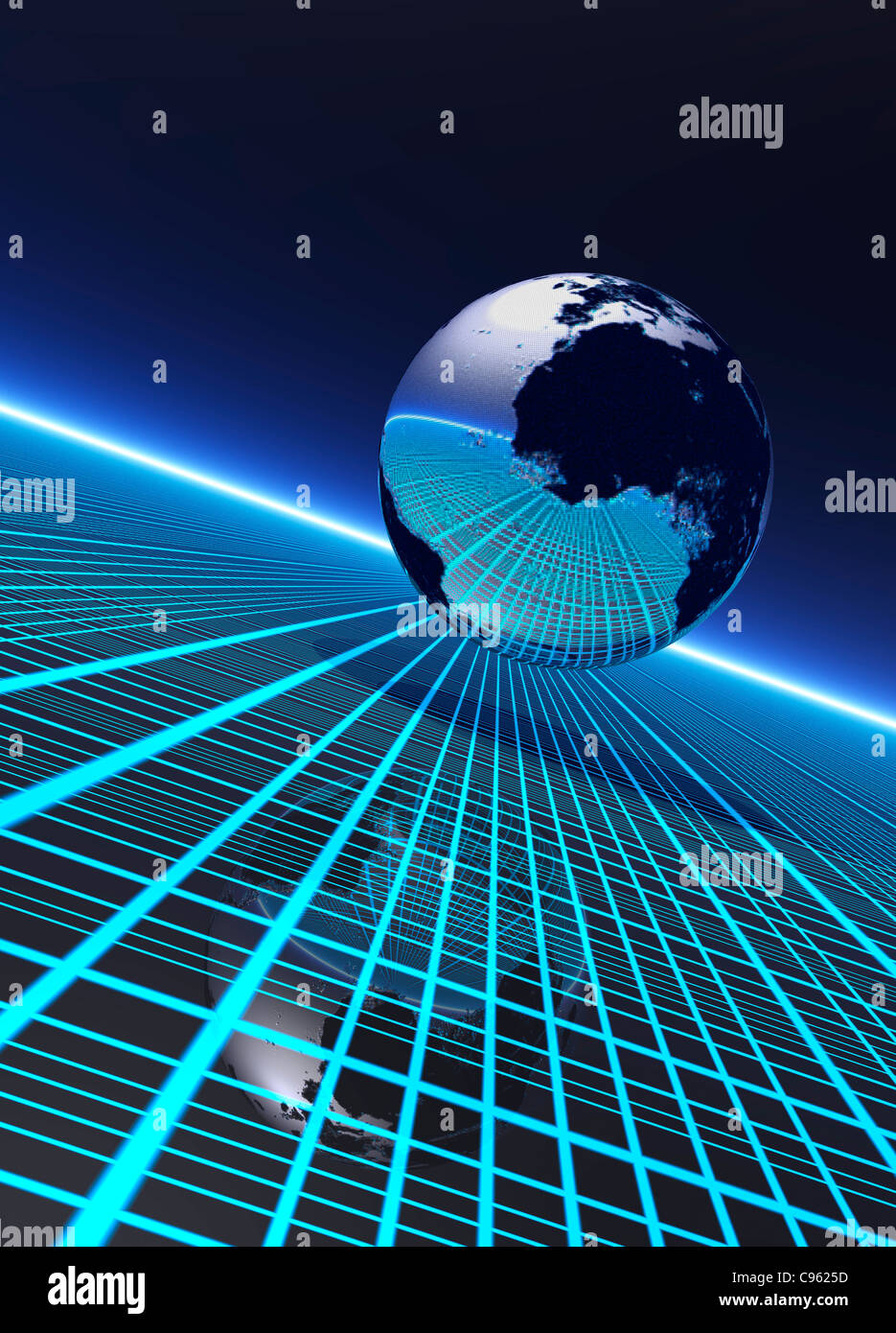 Futuristic Earth, conceptual computer artwork Stock Photo - Alamy