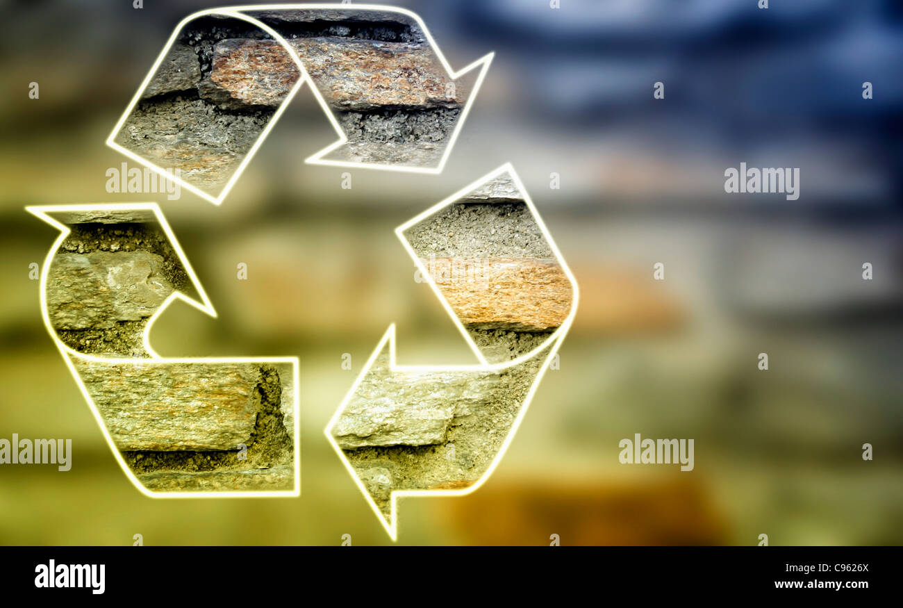 Recycle symbol: save the nature ! Stock Photo - Alamy