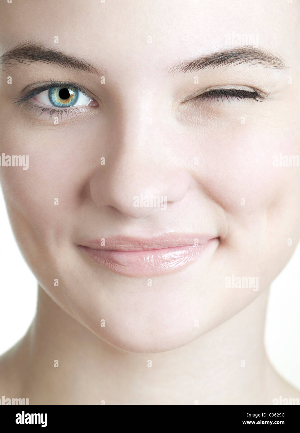 Winking face expression hi-res stock photography and images - Alamy