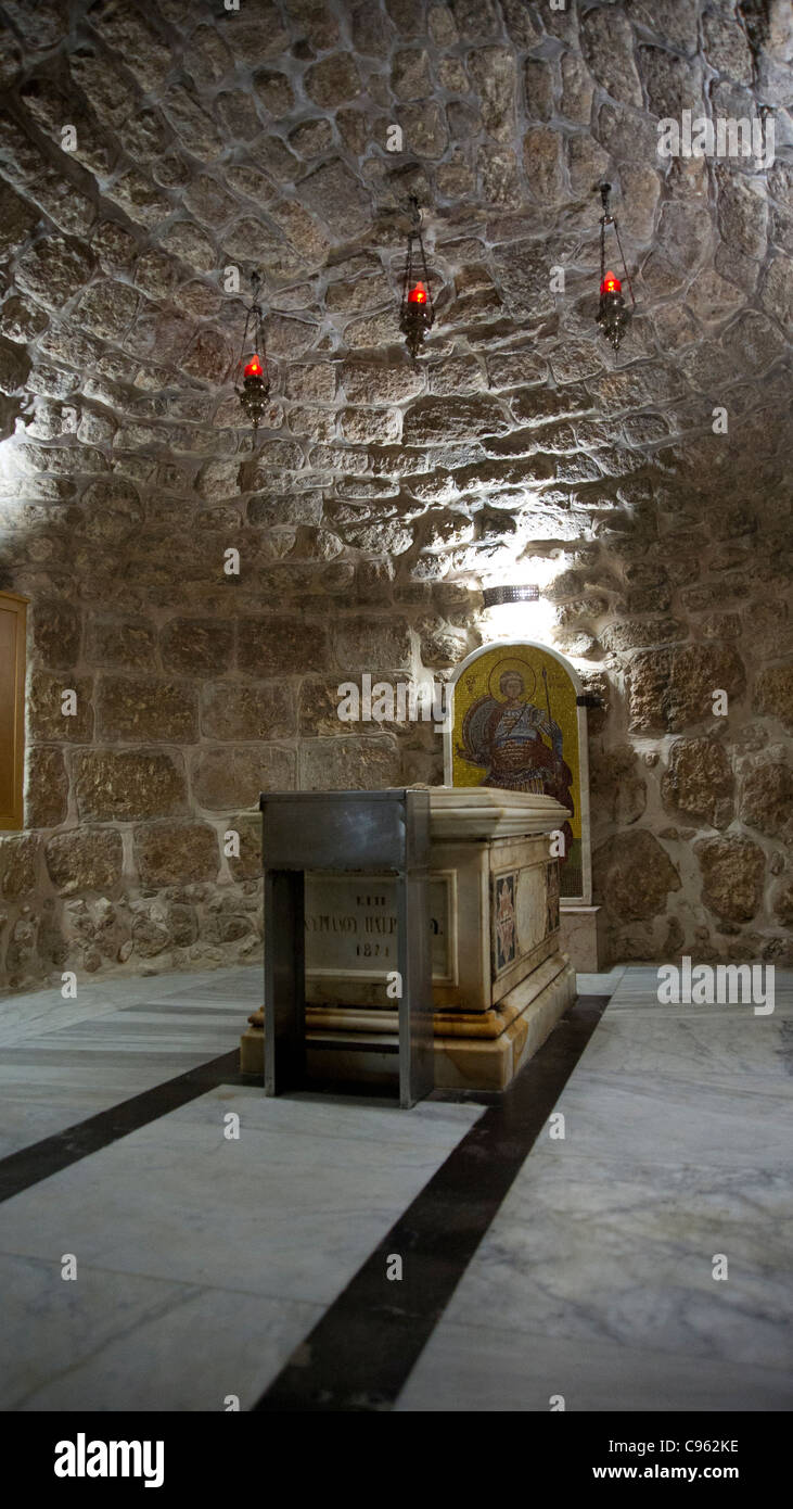 Lod, Lydda ,Israel, Crypt and Cenotaph ,The Church of St George Stock ...