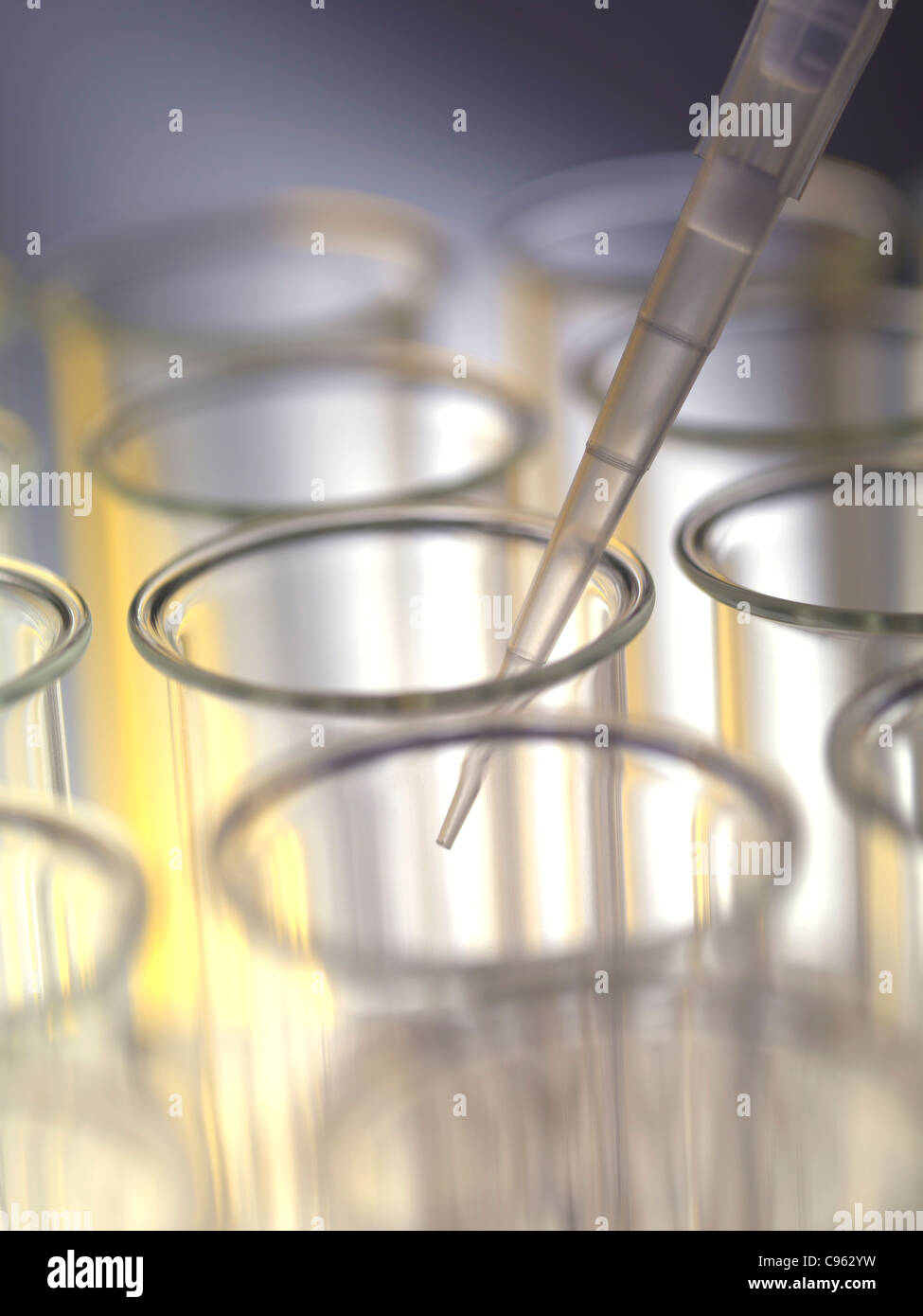 Pipetting liquid into a test tube Stock Photo - Alamy